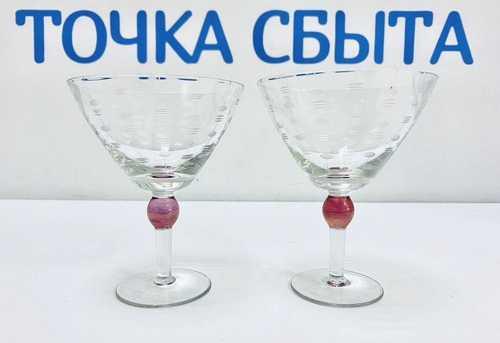 Набор креманок цветное стекло СССР