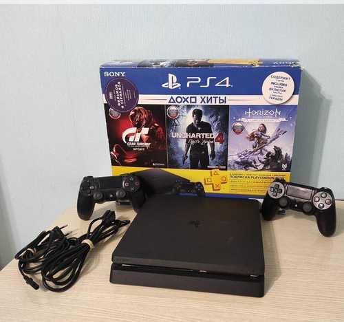 Sony playstation 4 slim 2 геймпада FC 25