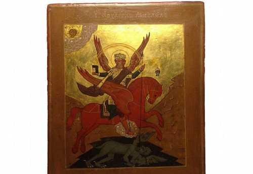 Икона "Архангел Михаил" на золоте. 19 век