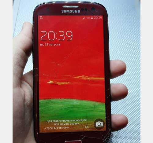 Samsung Galaxy S3. GT-I9300. Дисплей. Ориг. Бордов