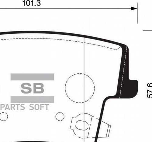 Sangsin brake SP1508 Колодки тормозные задние