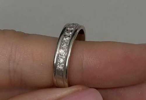 Кольцо женское белое золото бриллианты размер 19.5