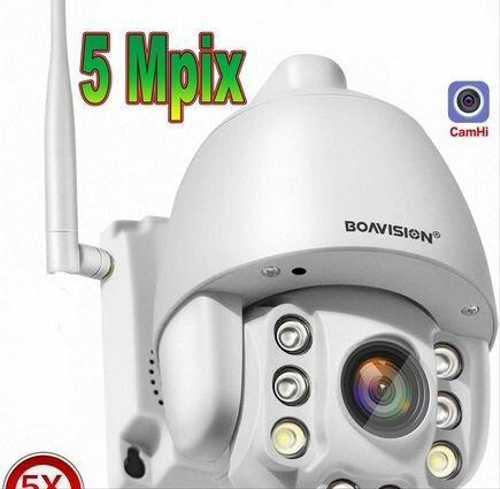 Уличная поворотная ip камера wifi 5 Mpix 5-x zoom