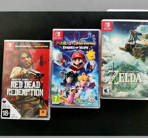 Nintendo switch Zelda,Mario,Red Dead Redemption