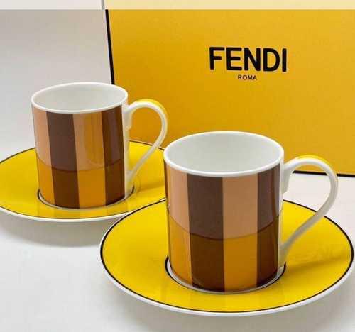 Набор кофейных пар 2 шт Fendi, 250 мл