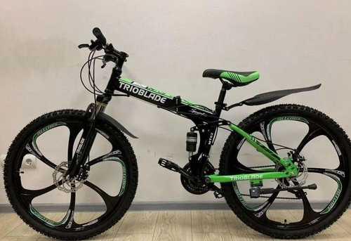 Горный велосипед с литыми Черно-зеленый