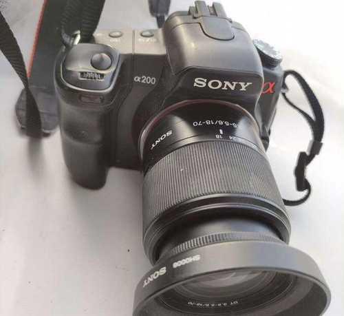 Зеркальный фотоаппарат sony A200