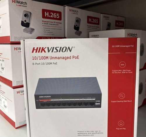 Коммутатор Hikvision DS-XS10-P 10-портовый (8 2)