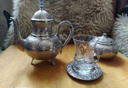 Сервиз чайник, сахарница и блюдца 6 шт. Марокко