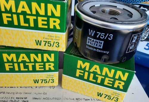 Фильтр масляный Renault Logan mann-filter W 75/3