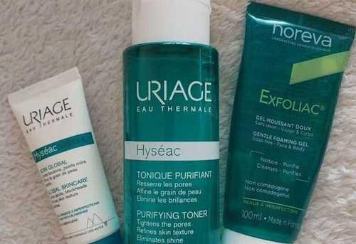 Uriage hyseac крем,тоник. Noreva exfoliac гель