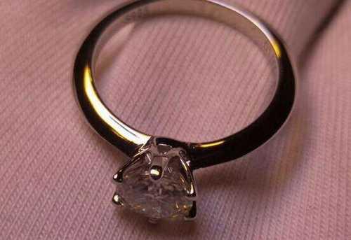 Кольцо с бриллиантом муассанитом Tiffany