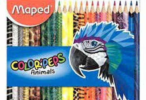 Цветные карандаши maped Color'Peps Animals'