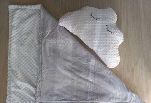 Одеяло детское и подушка облачко