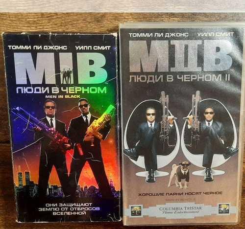 Редкие VHS кассеты Люди в черном 1,2 лицензия плас