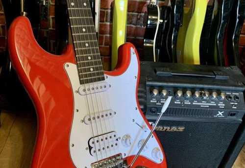 Электрогитара Stratocaster + Комбик Ibanez15