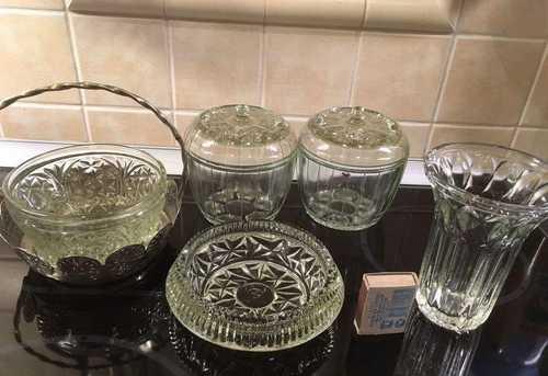 Стеклянная посуда сазарницы вазочка салатник