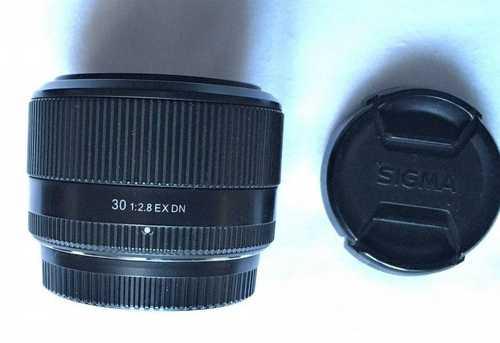 Объектив Sigma 30mm f2.8 micro 4/3