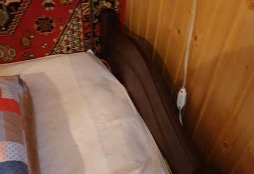 Кровать деревянная 1 местная с матрасом