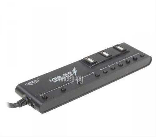Хаб USB Ginzzu GR-380UAB 10-ports зарядное ус