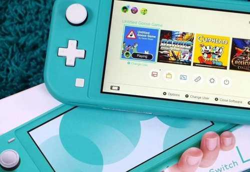 Nintendo switch lite прошитая чипом picofly и игры