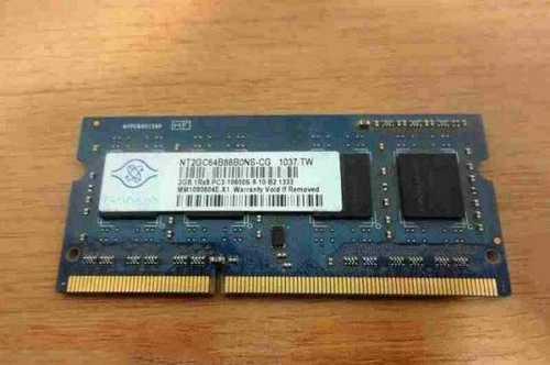 RAM SO-dimm Nanya DDR3 2048/10600/1333