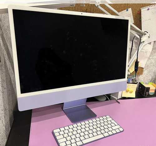 Моноблок apple iMac 24 фиолетовый