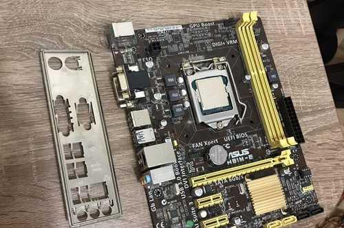 Asus H81M-E LGA1150 + процессор