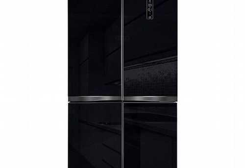 Холодильник ginzzu NFI-4414 черное стекло
