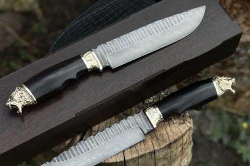 Кизлярский охотничий нож «Хищник» дамаск
