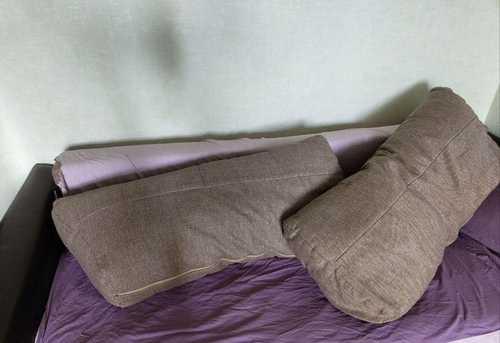 Диванные подушки большие серые
