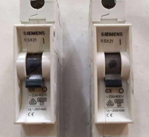 Автоматический выключатель siemens 2шт С2,С3