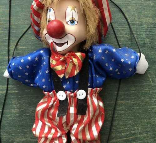 Кукла марионетка Клоун 25 на 20 см