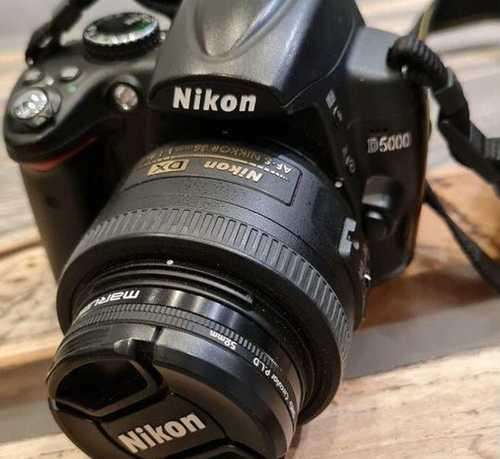 Зеркальный фотоаппарат nikon d 5000 + nikkor 1.8