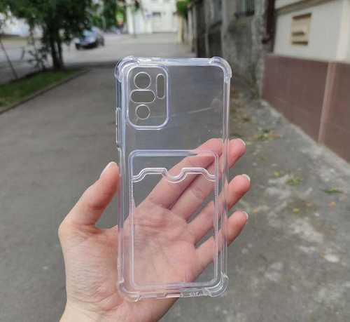 Силиконовый чехол с карманом Redmi Note 10 / 10S
