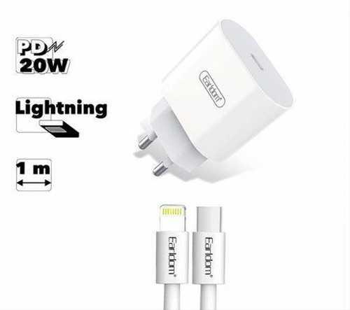 Блок питания Earldom ES-EU4I 20W+USB-C+Lightning