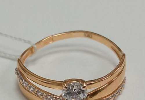 Золотое кольцо с фианитами(10400)