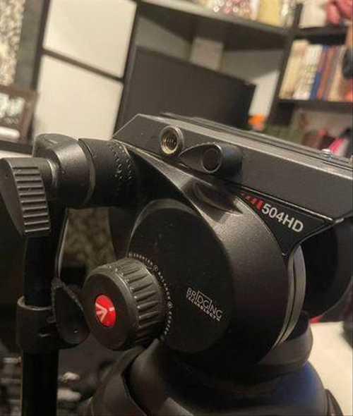 Штатив Manfrotto 546GB + (голова) manfrotto 504hd