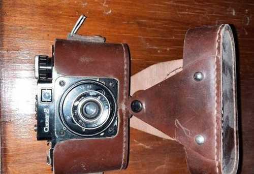 Пленочный ретро фотоаппарат Смена-2 с кофром