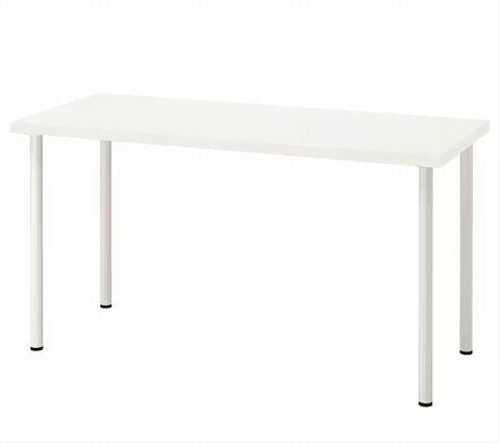 Икеа(новый стол) лагкаптен / адильс 120x60 (белый)