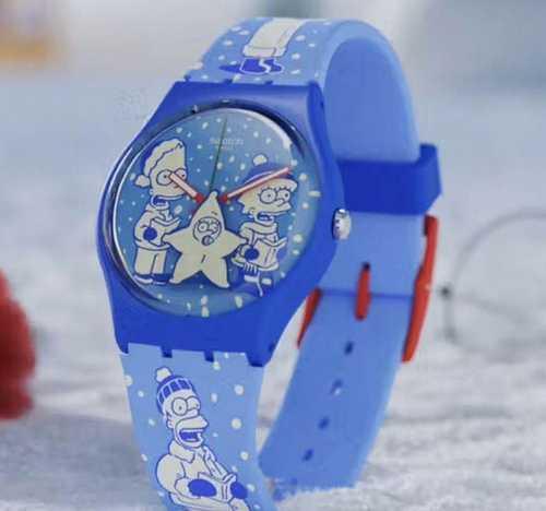 Новые часы Swatch новогодние Simpsons