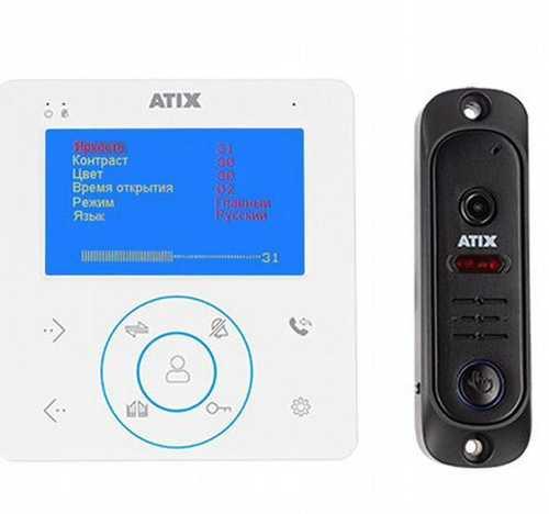 AT-I-K410C/T White atix Комплект: видеодомофон и видеопанель