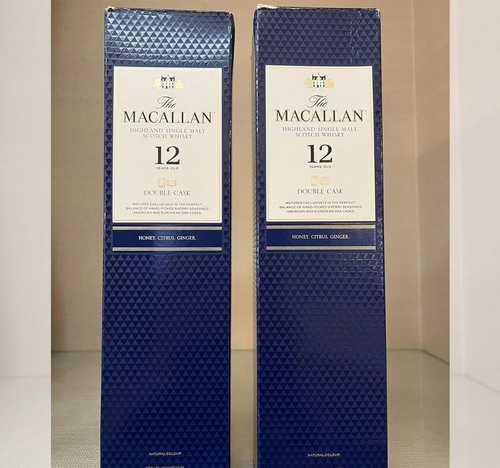 Коробка и пустая бутылка от виски MacAllan 12 л