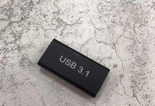 Переходник адаптер Type-C USB 3.1,черный