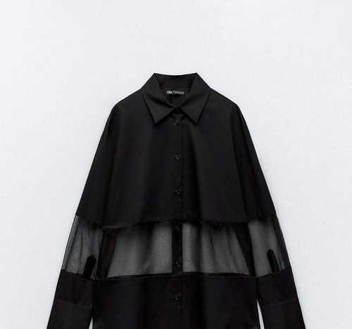 Zara рубашка черная