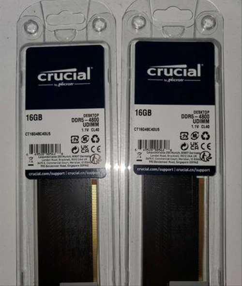 Crucial DDR5-4800 16x2 Gb оперативная память