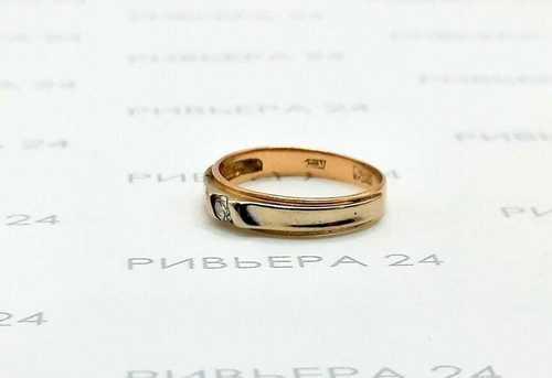 Золотое кольцо с бриллиантом 1Бр-Кр57-0,6 585 проб