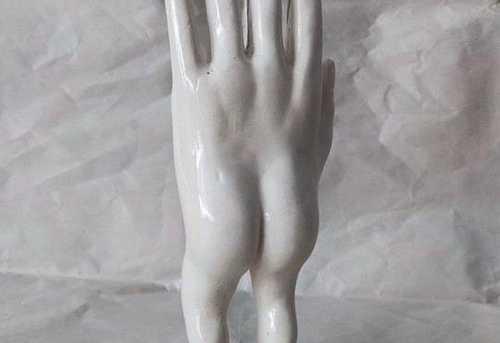 Белый рукожоп статуэтка из гипса