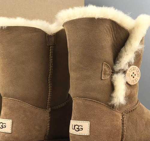 Угги женские Ugg Bailey Button II Chestnut