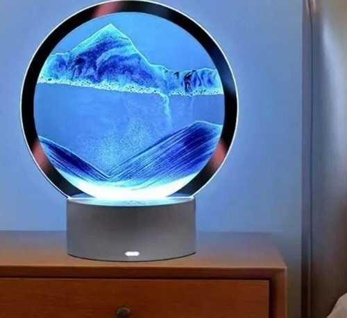 3D Светильник-ночник, песочный, 7 цветов свечения